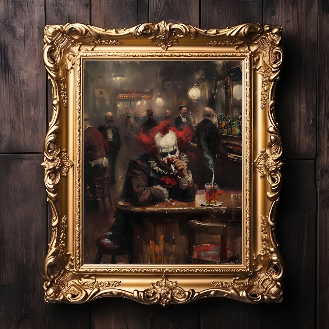 Clowncore Art Print for Room Decor, Weirdcore Wall Art, Clown Poster ...