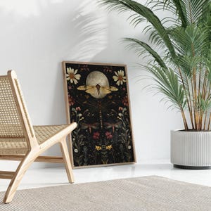 Dark Academia Decor Moth Art Print for Room Decor, Weirdcore Wall Art ...