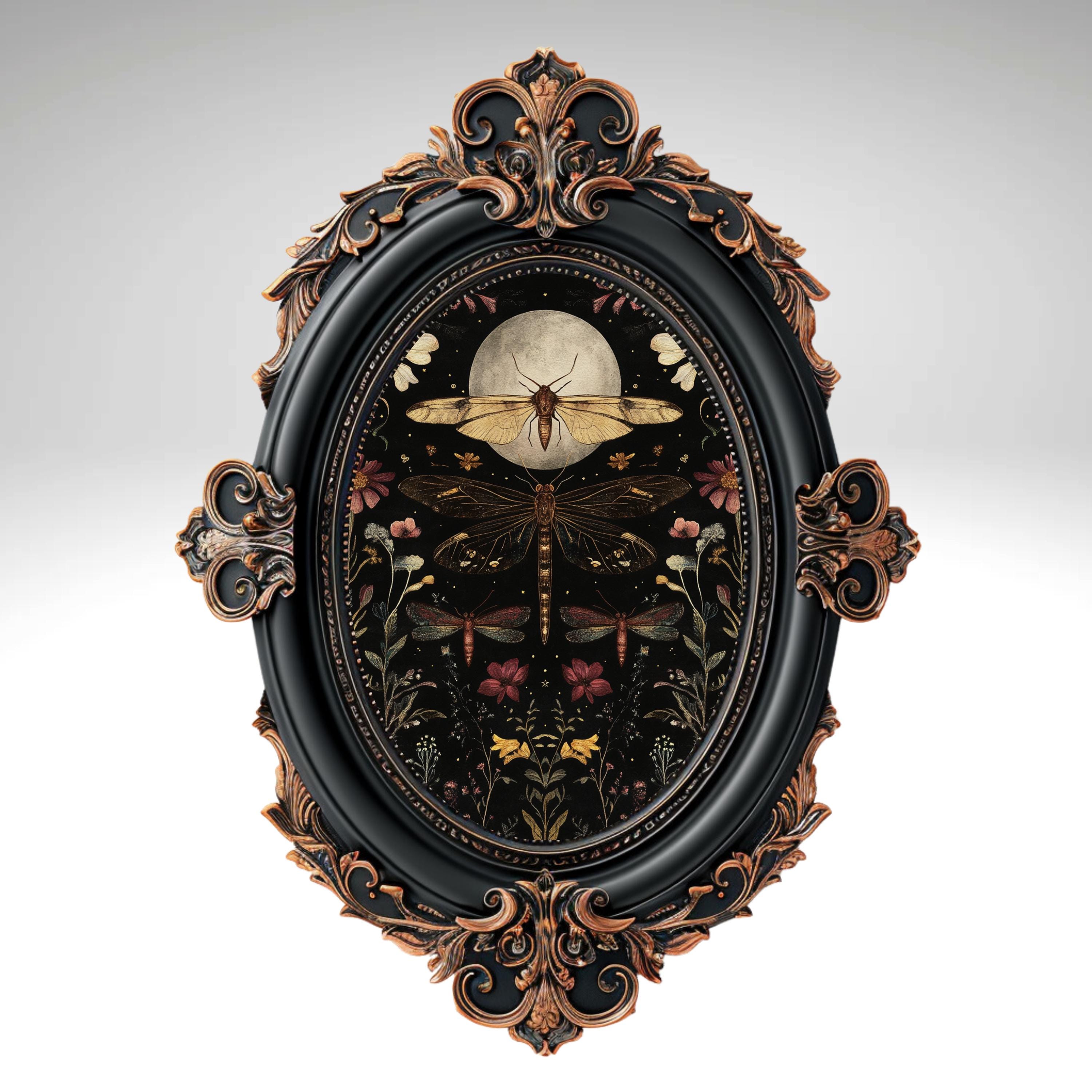 Dark Academia Decor Moth Art Print for Room Decor, Weirdcore Wall Art ...