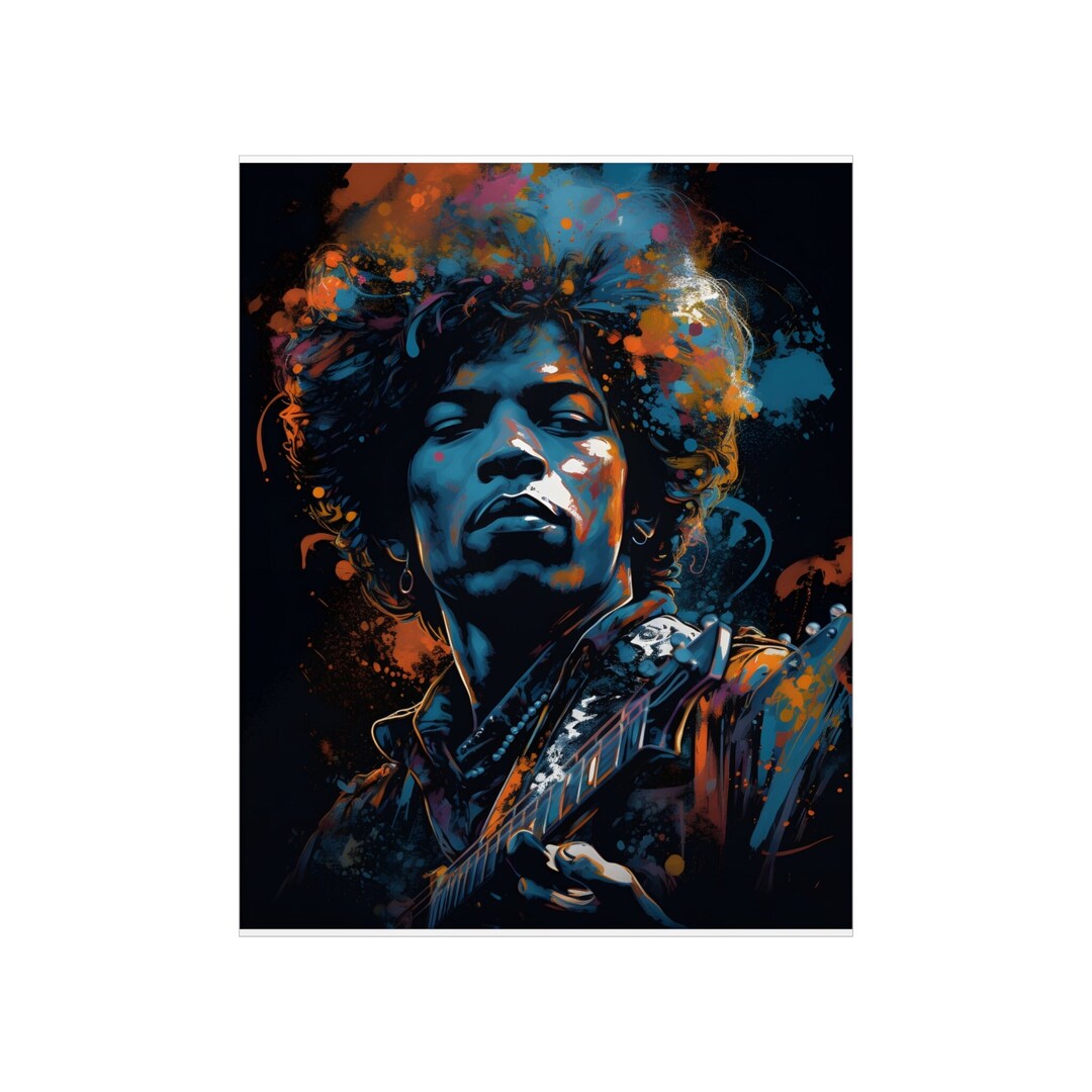 Vintage Jimi Hendrix Poster Iconic Music Art for Music Lovers Retro ...