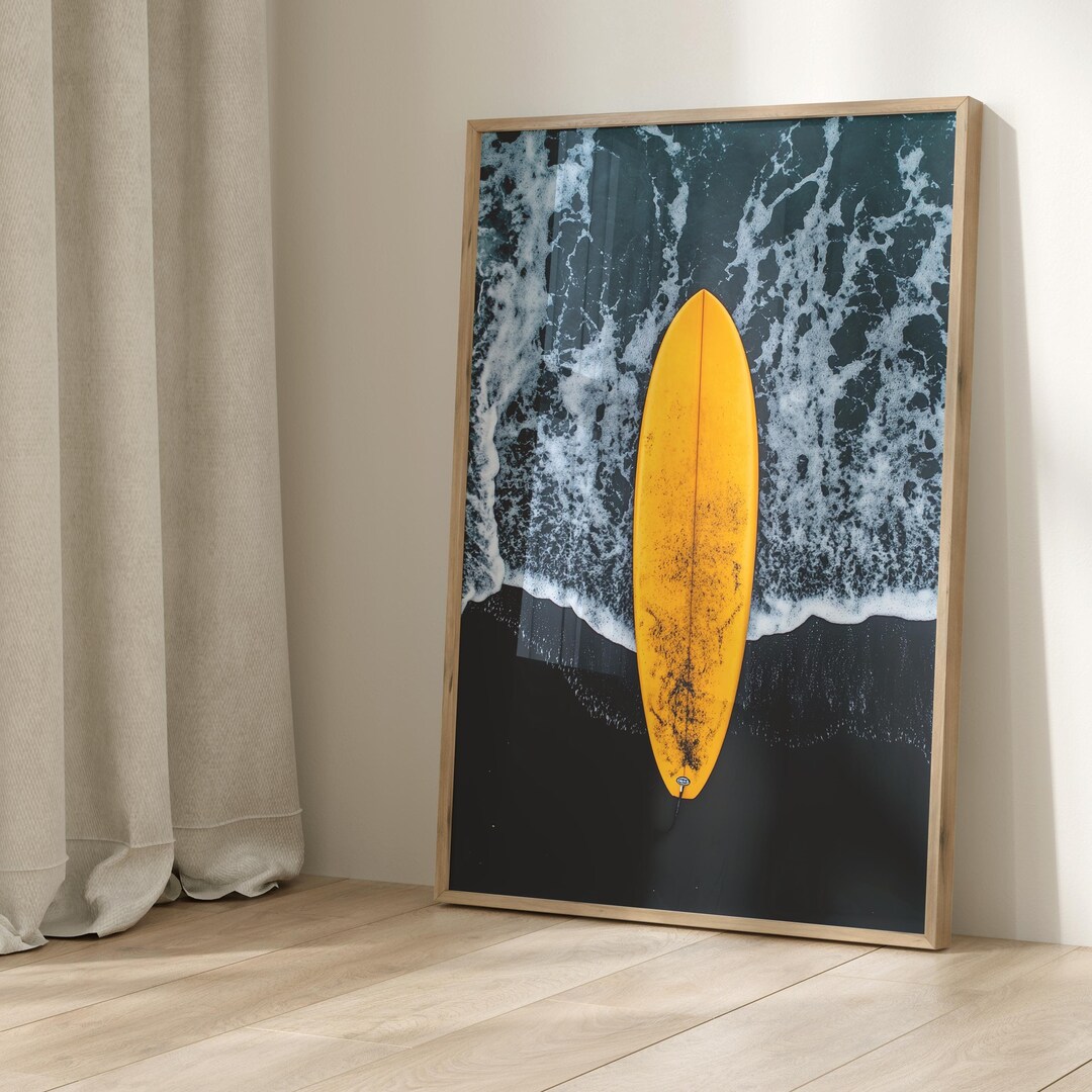 Surfboard Wall Art PRINT ONLY, Coastal Wall Art, Surfboard Beach Ocean ...