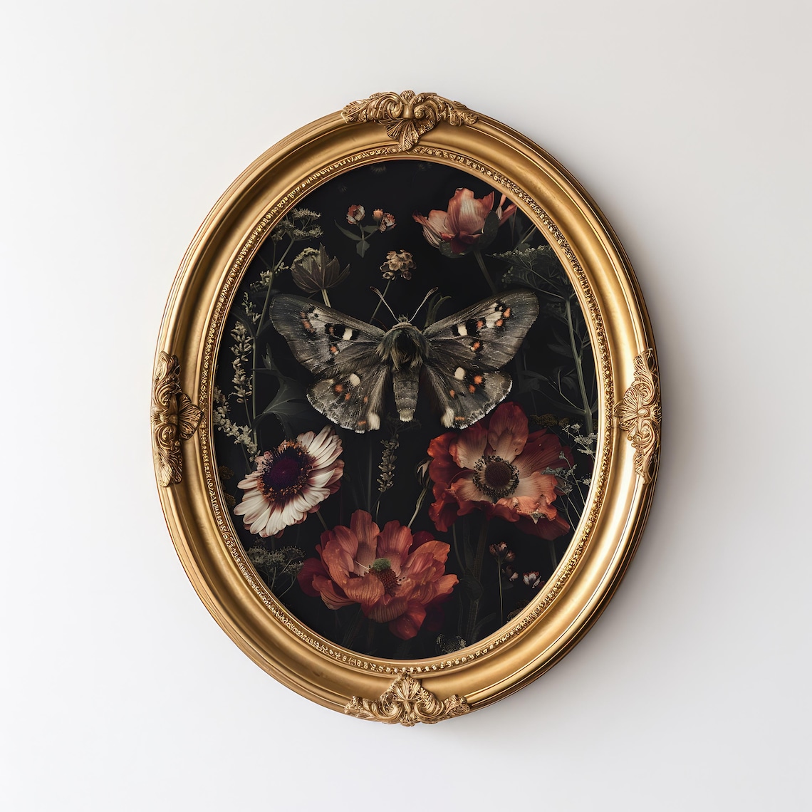 Dark Academia Decor Moth Art Print for Room Decor, Weirdcore Wall Art ...