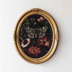 Dark Academia Decor Moth Art Print for Room Decor, Weirdcore Wall Art ...