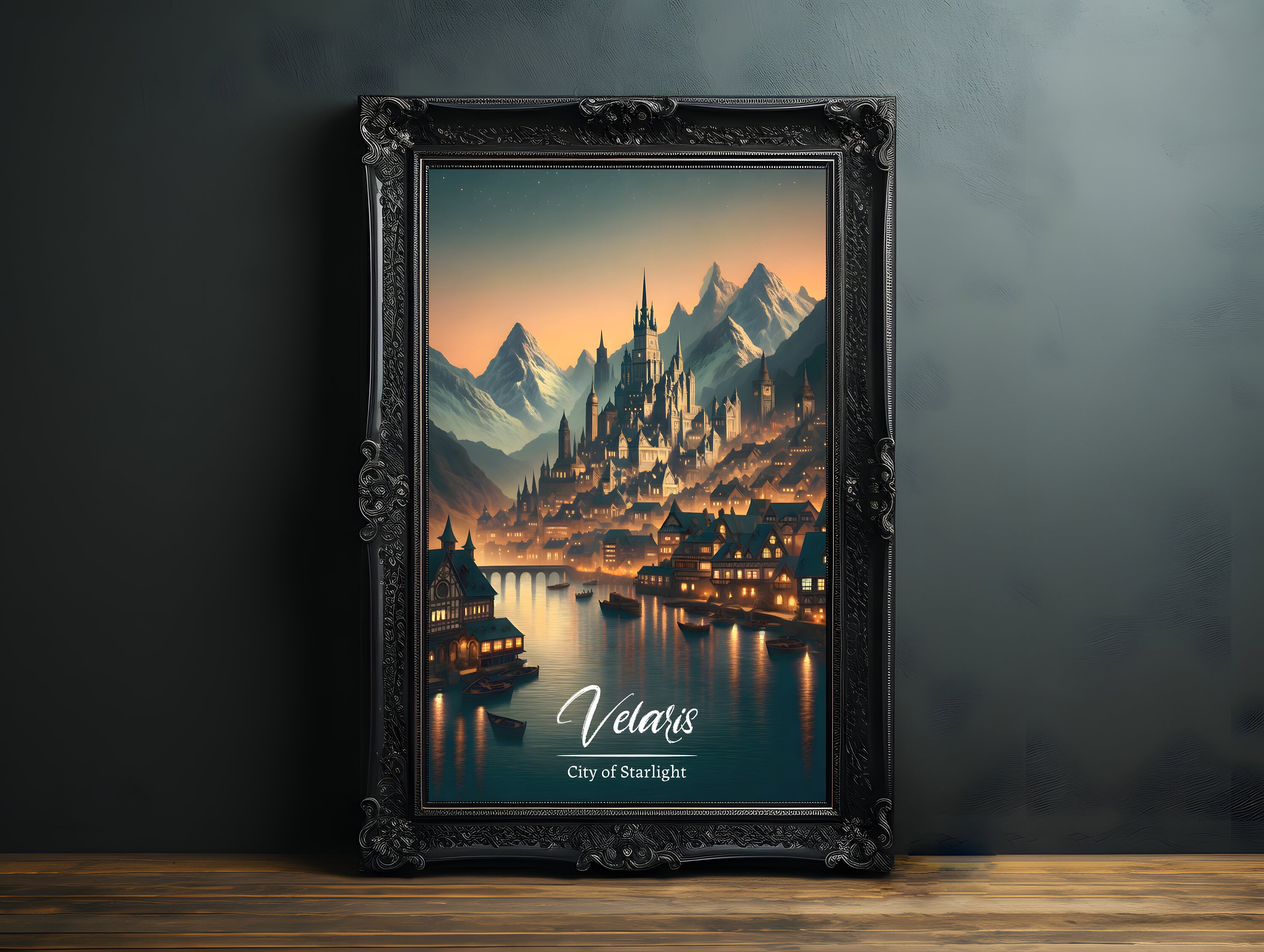 Velaris Print, Acotar Print, A Court of Thorns and Roses, Velaris Art ...