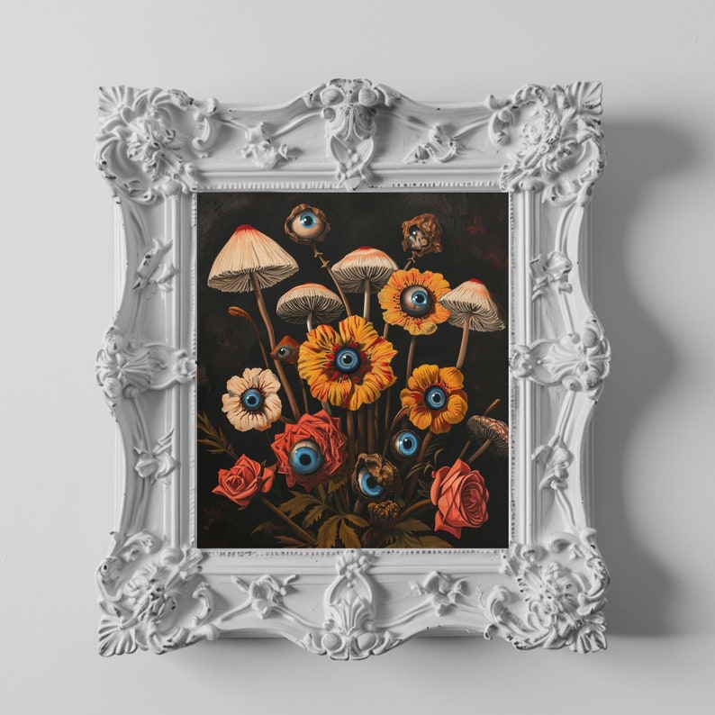 Fantasy Cottagecore Decor Creepy Mushroom Flower for Cottagecore Decor ...