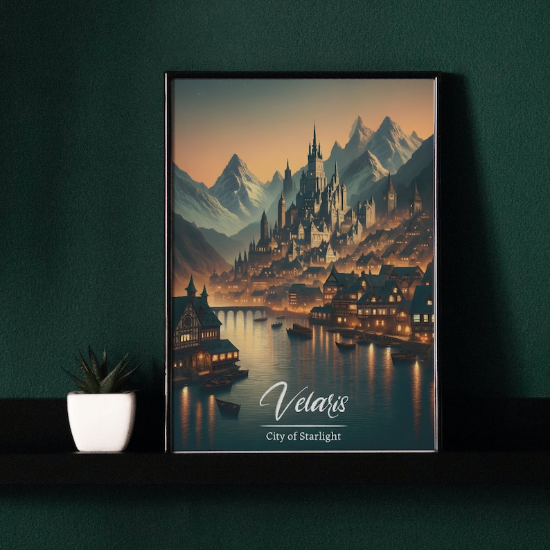 Velaris Print, Acotar Print, A Court of Thorns and Roses, Velaris Art ...