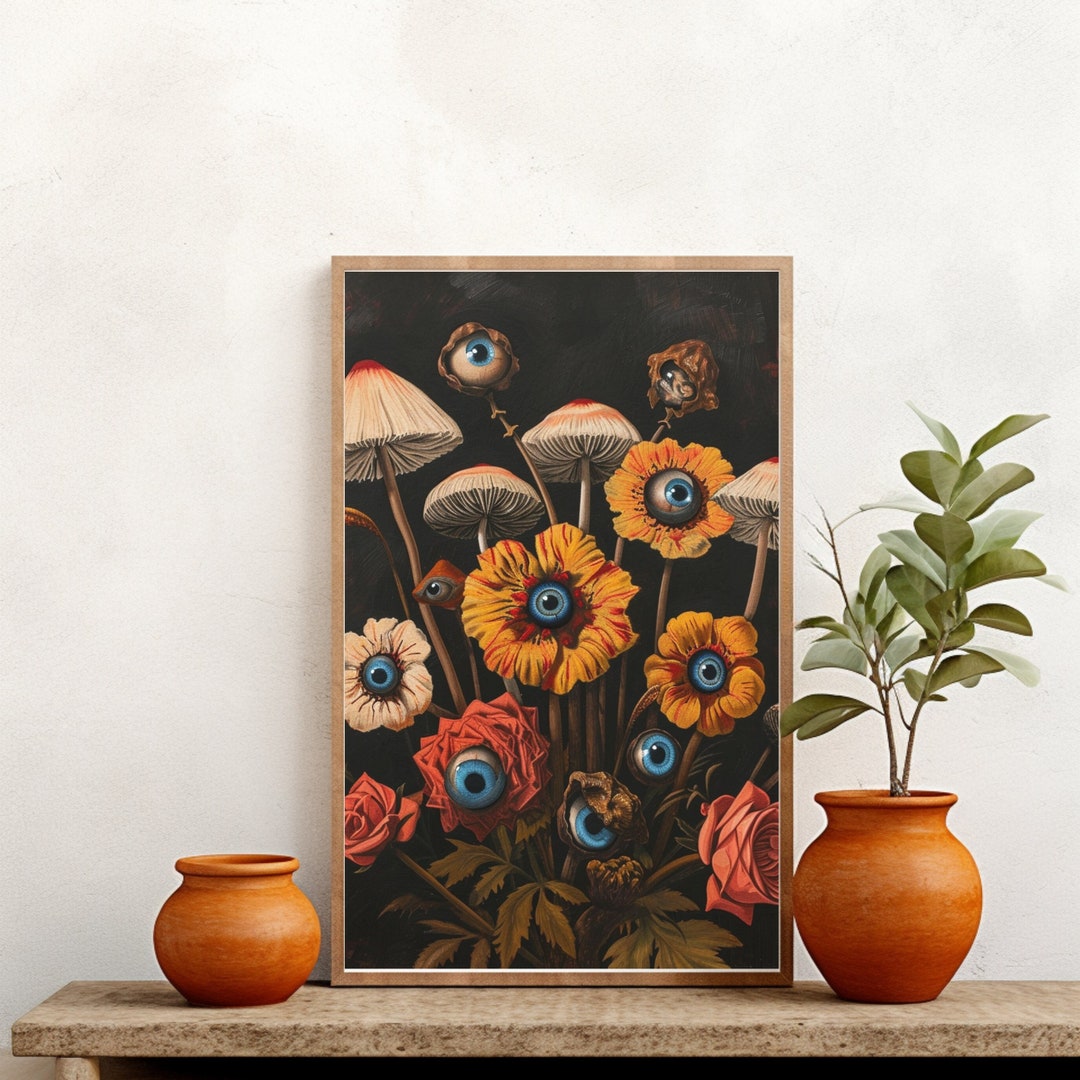 Weirdcore Fantasy Cottagecore Decor Creepy Mushroom for Cottagecore ...