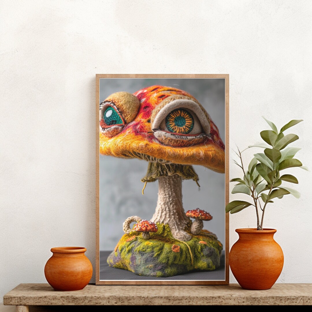 Weirdcore Fantasy Cottagecore Decor Creepy Mushroom for Cottagecore ...