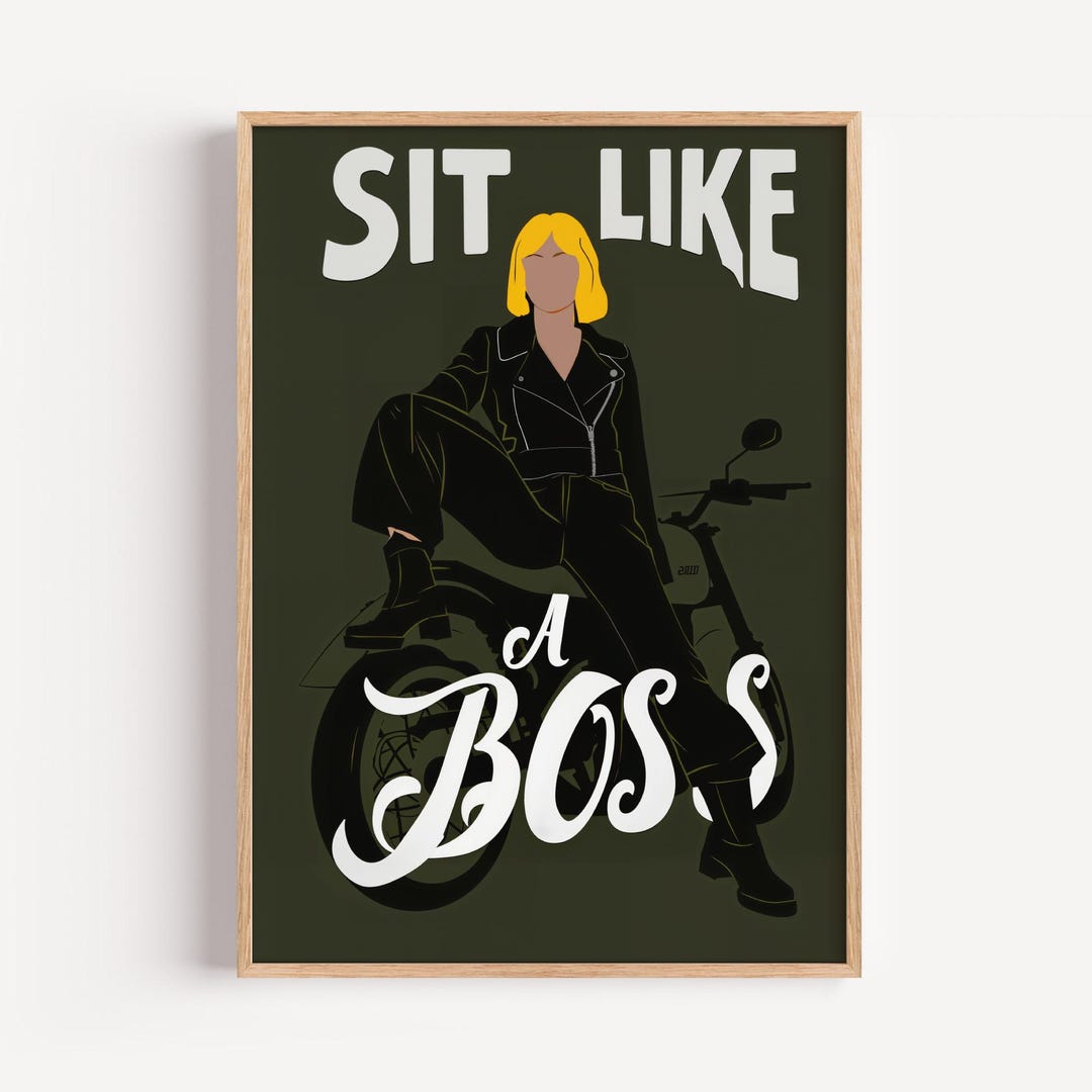 Girl Boss Wall Art Print, Maximalist Wall Art, Women's Empowerment ...