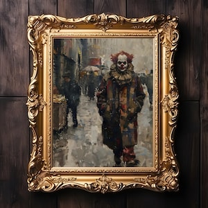 Clowncore Art Print for Room Decor, Weirdcore Wall Art, Clown Poster ...