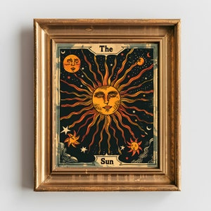 Tarot Card Vintage Weirdcore Decor "the Sun" Tarot Card Classic Tarot ...