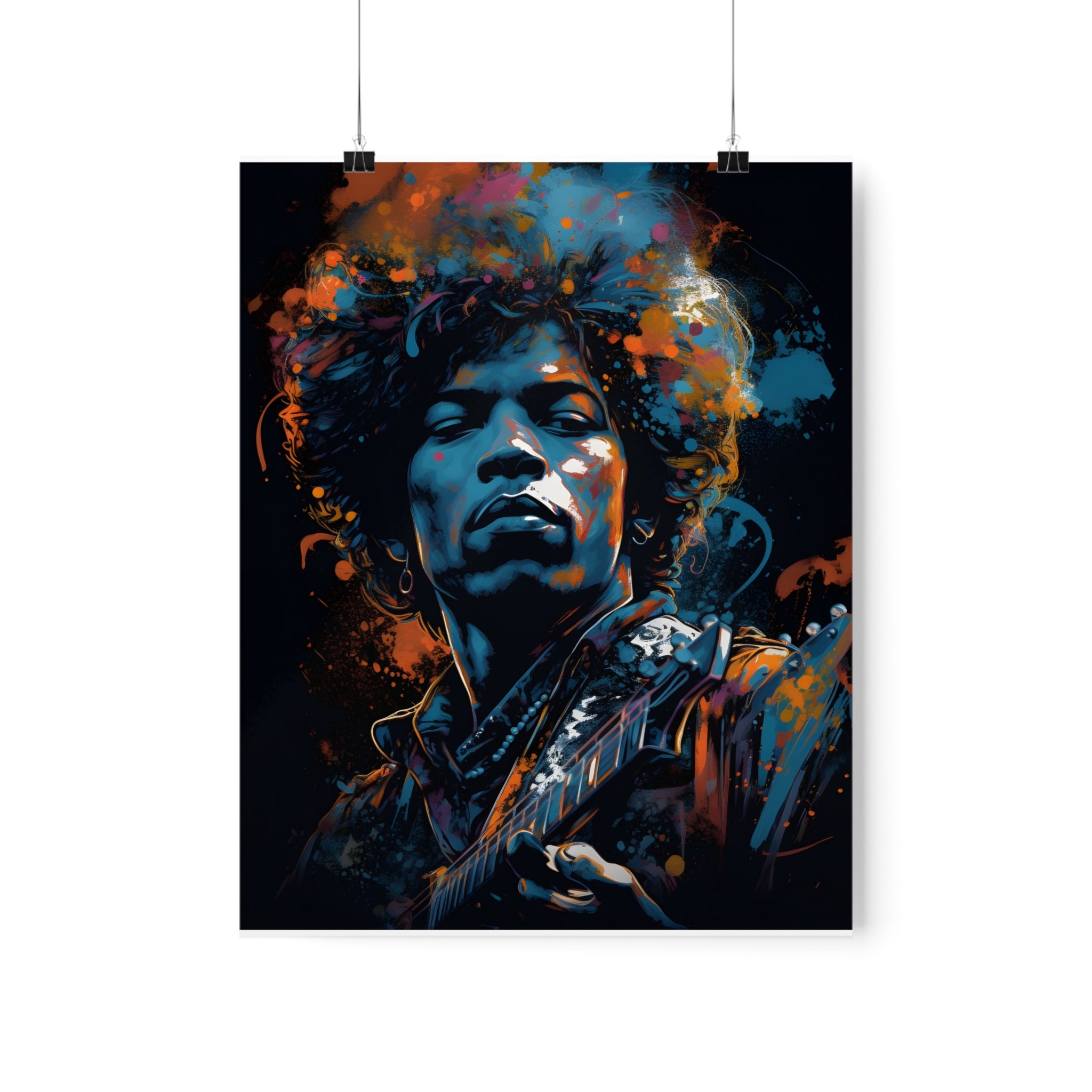 Vintage Jimi Hendrix Poster Iconic Music Art for Music - Etsy Australia