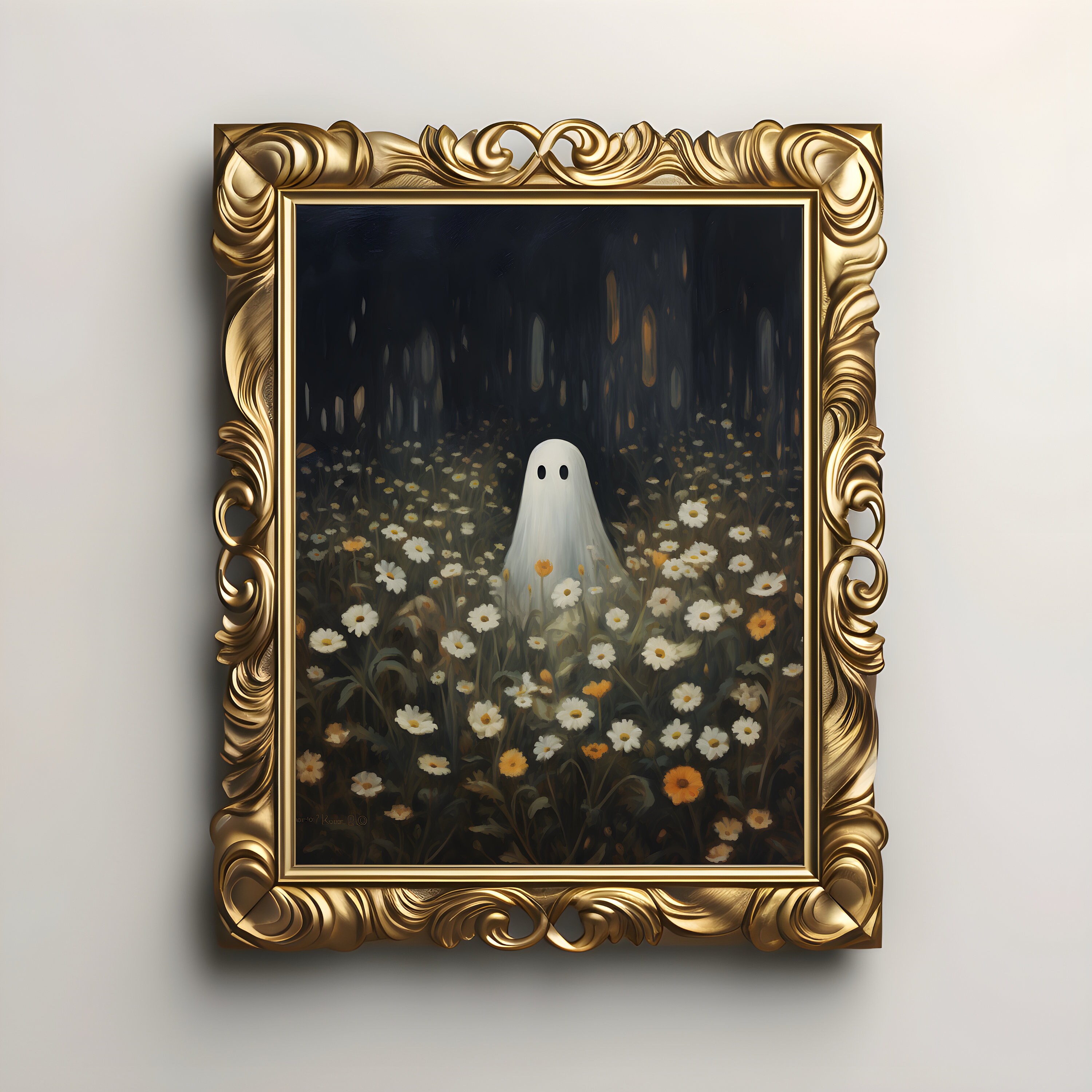 Dark Academia Decor, Ghosts Art Print, Halloween Art Print, Halloween ...