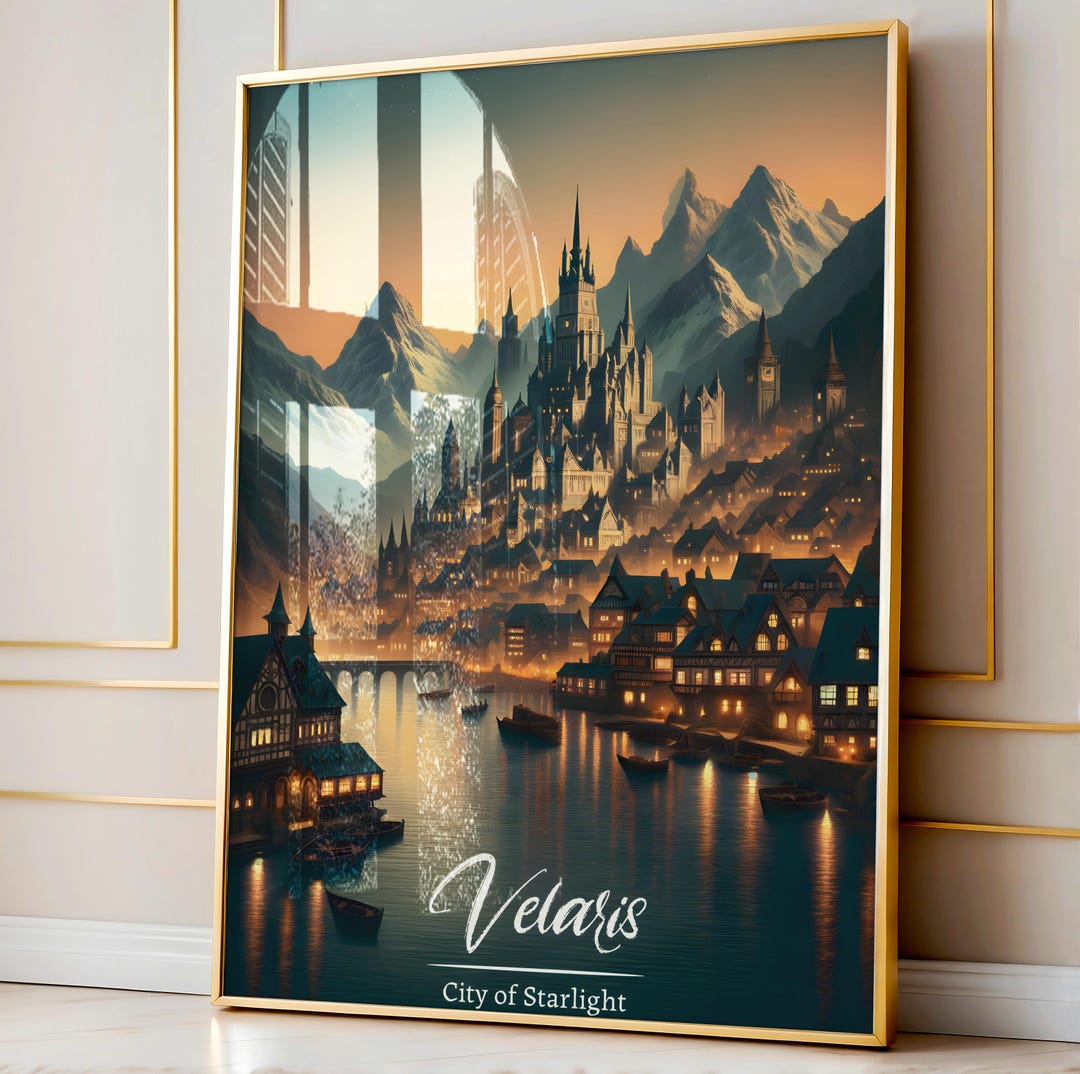 Velaris Print, Acotar Print, A Court of Thorns and Roses, Velaris Art ...