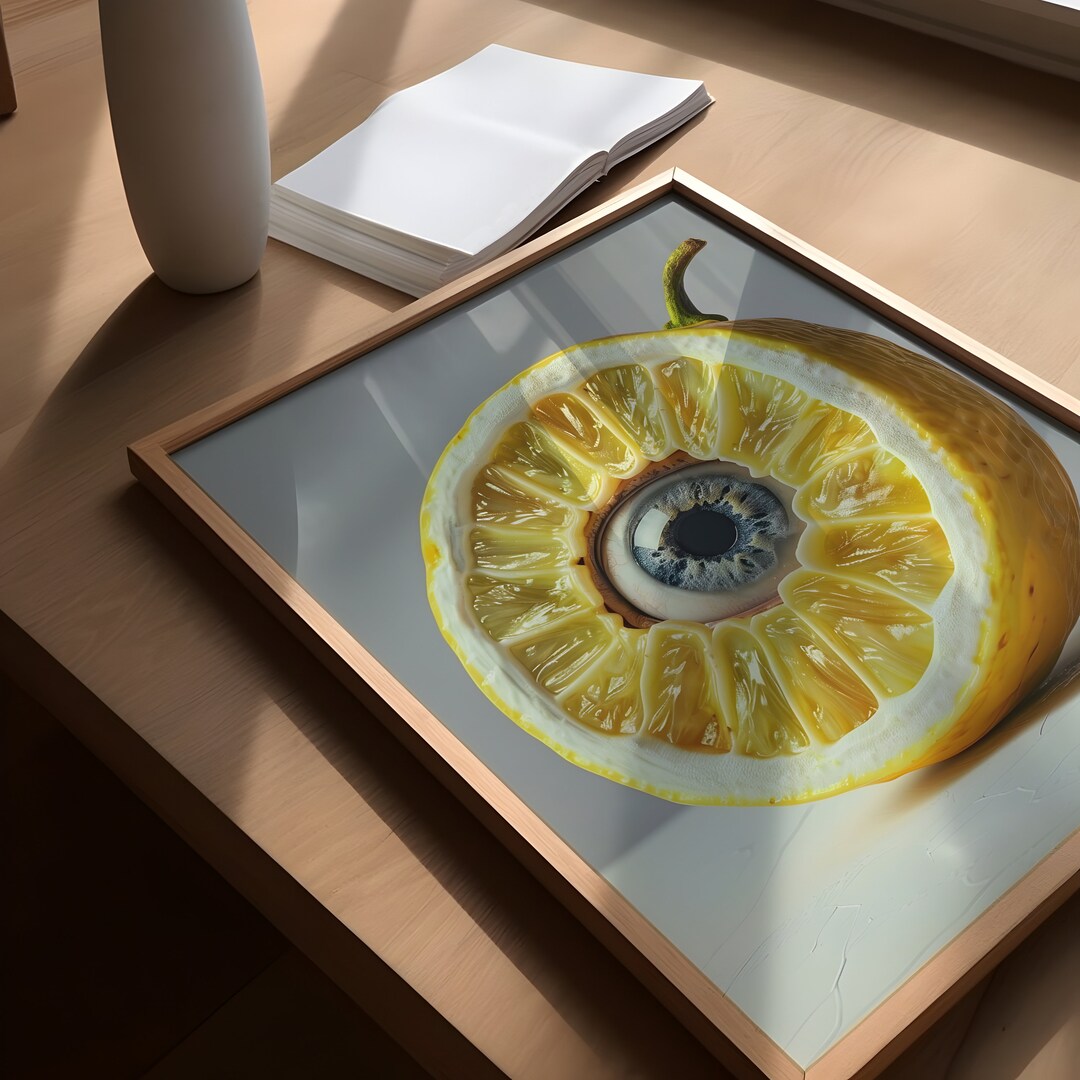 Fantasy Cottagecore Decor Creepy Lemon With Eyeball for Cottagecore ...