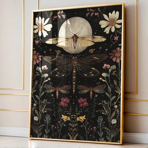 Dark Academia Decor Moth Art Print for Room Decor, Weirdcore Wall Art ...