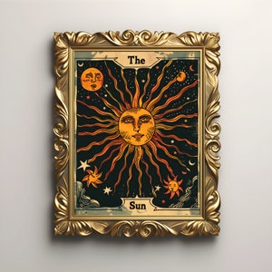 Tarot Card Vintage Weirdcore Decor "the Sun" Tarot Card Classic Tarot ...