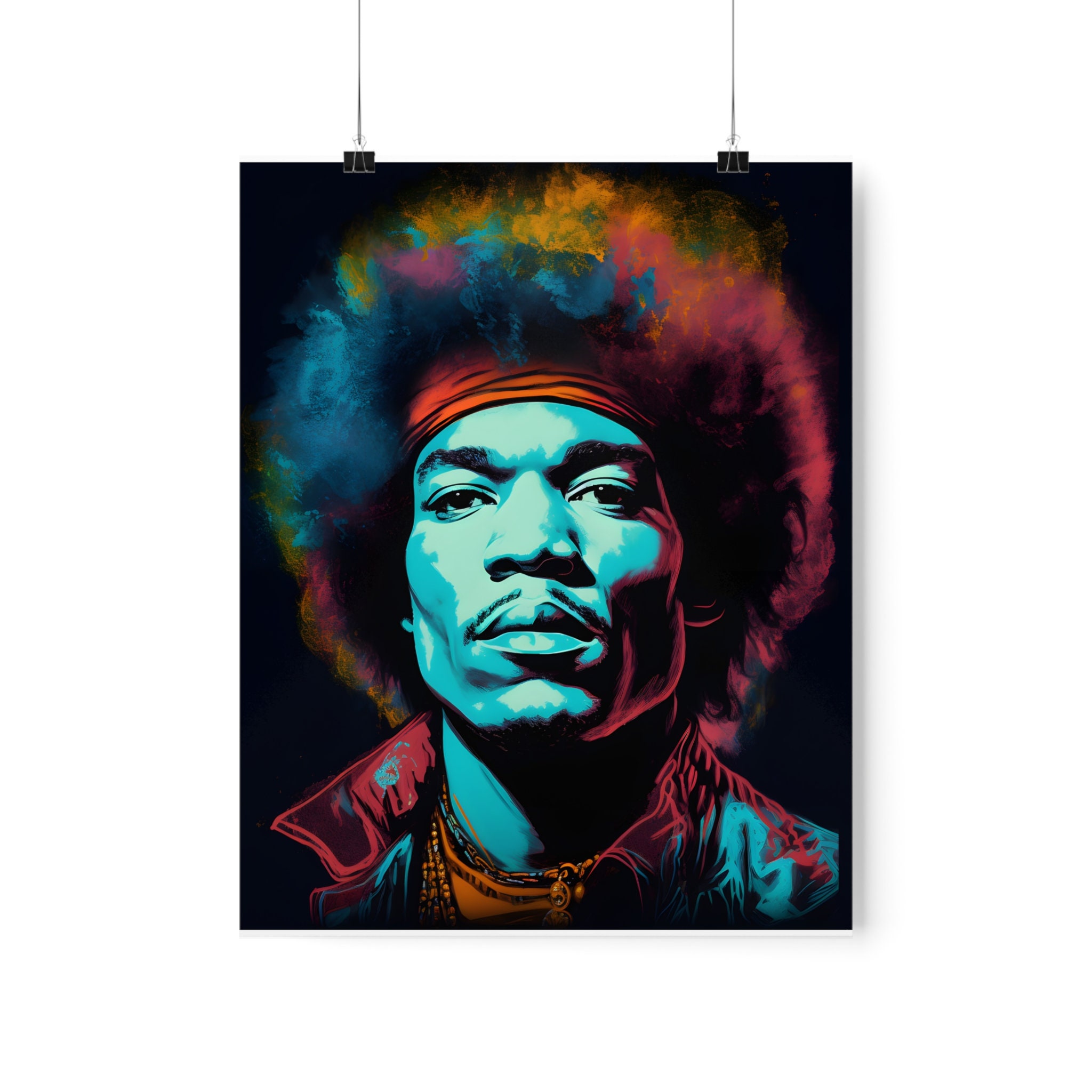 Vintage Jimi Hendrix Poster Iconic Music Art for Music - Etsy