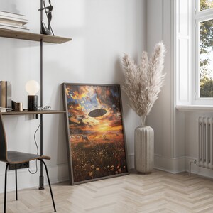 Weirdcore Decor, UFO Art alien Abduction, Creepy Art, Weird Mushroom ...