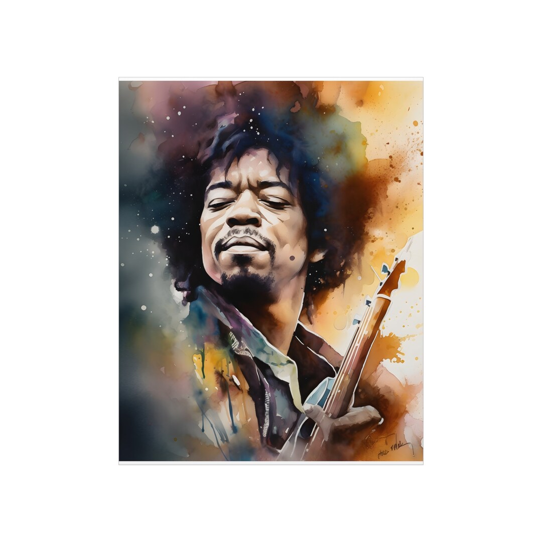 Vintage Jimi Hendrix Poster Iconic Music Art for Music - Etsy
