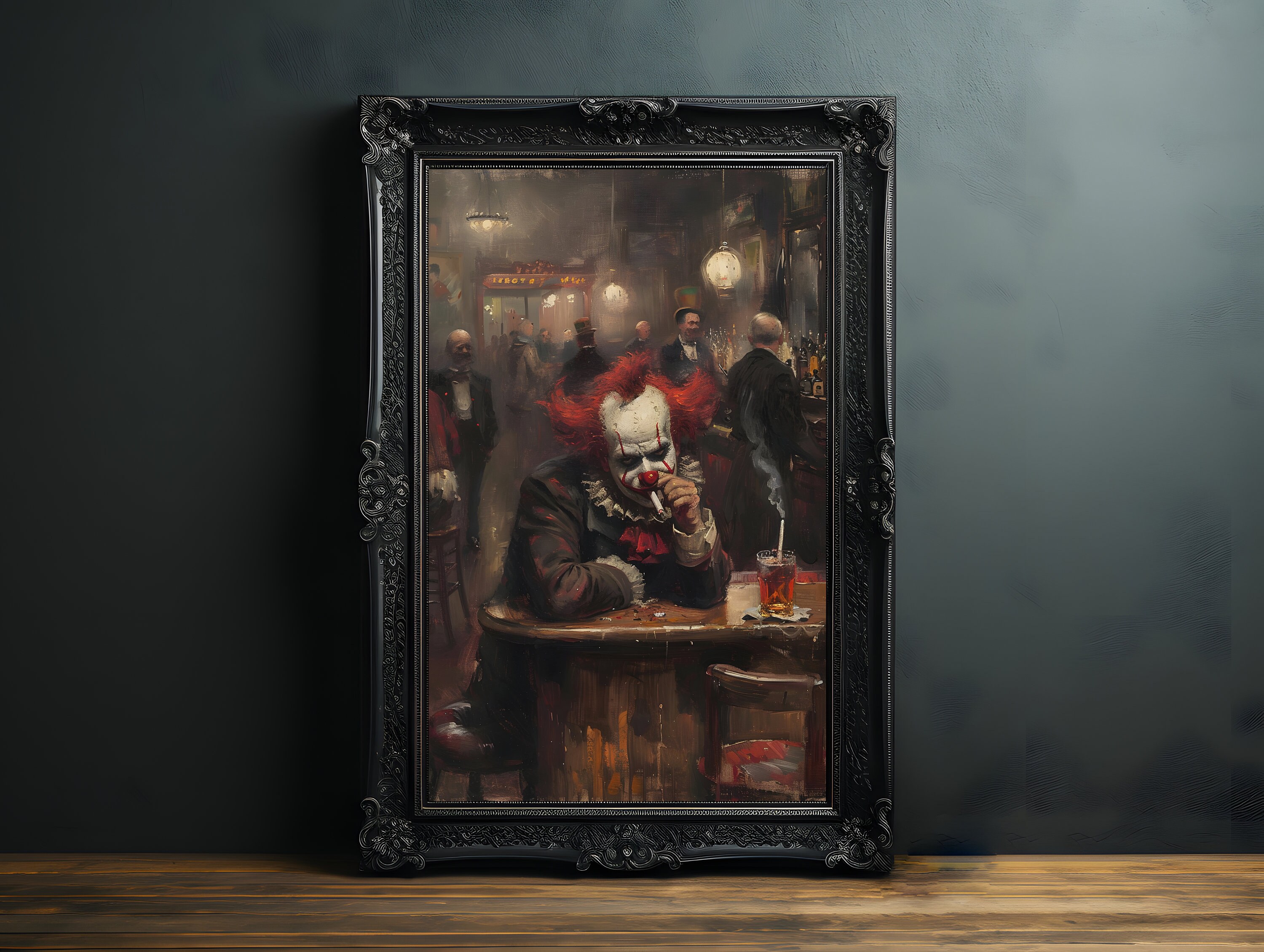 Clowncore Art Print for Room Decor, Weirdcore Wall Art, Clown Poster ...