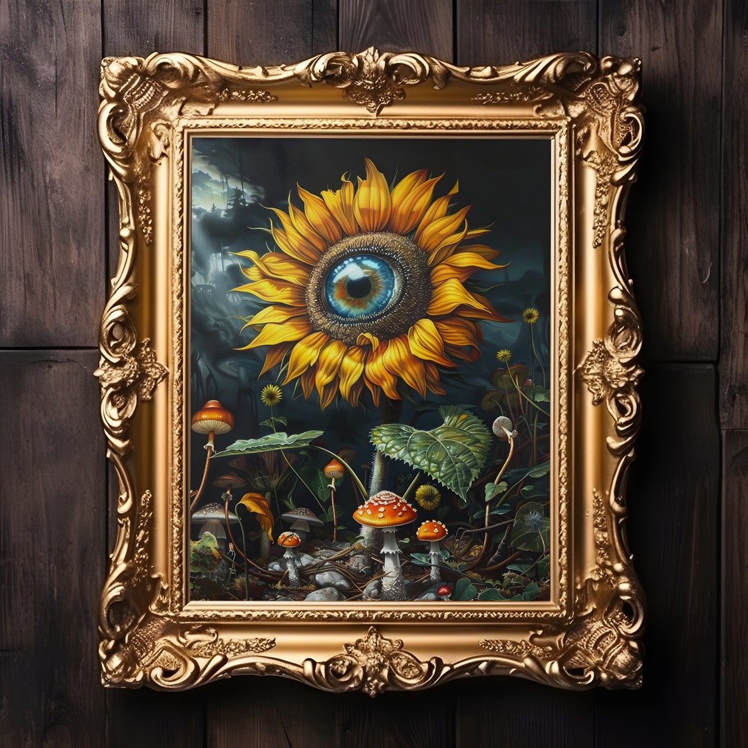 Creepy Art, Surreal Art, Weirdcore Decor, Mushroom Print, Dark Academia ...