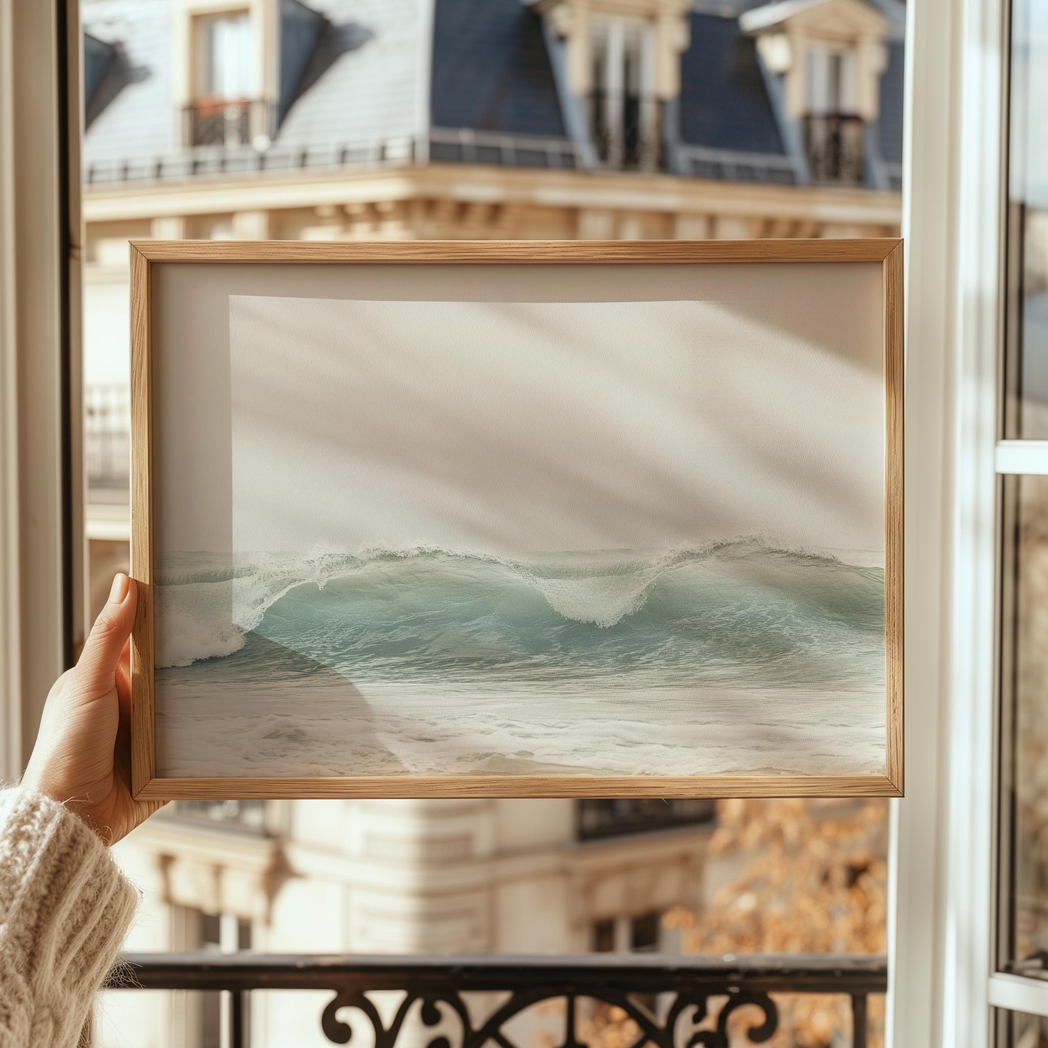 Ocean Waves Wall Art, Coastal Photography Print, Large Beach House ...