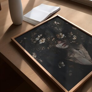 Gothic Botanical Art Prints, Dark Cottagecore Decor, Pressed Flowers ...