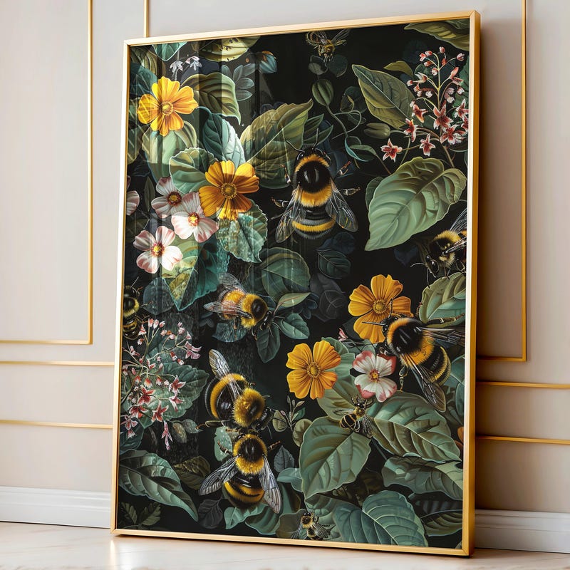 Bumble Bee Art - Etsy