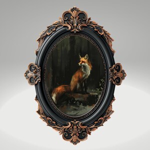 Fox in the Forest Print, Vintage Nature Forest Print Cottage Core ...