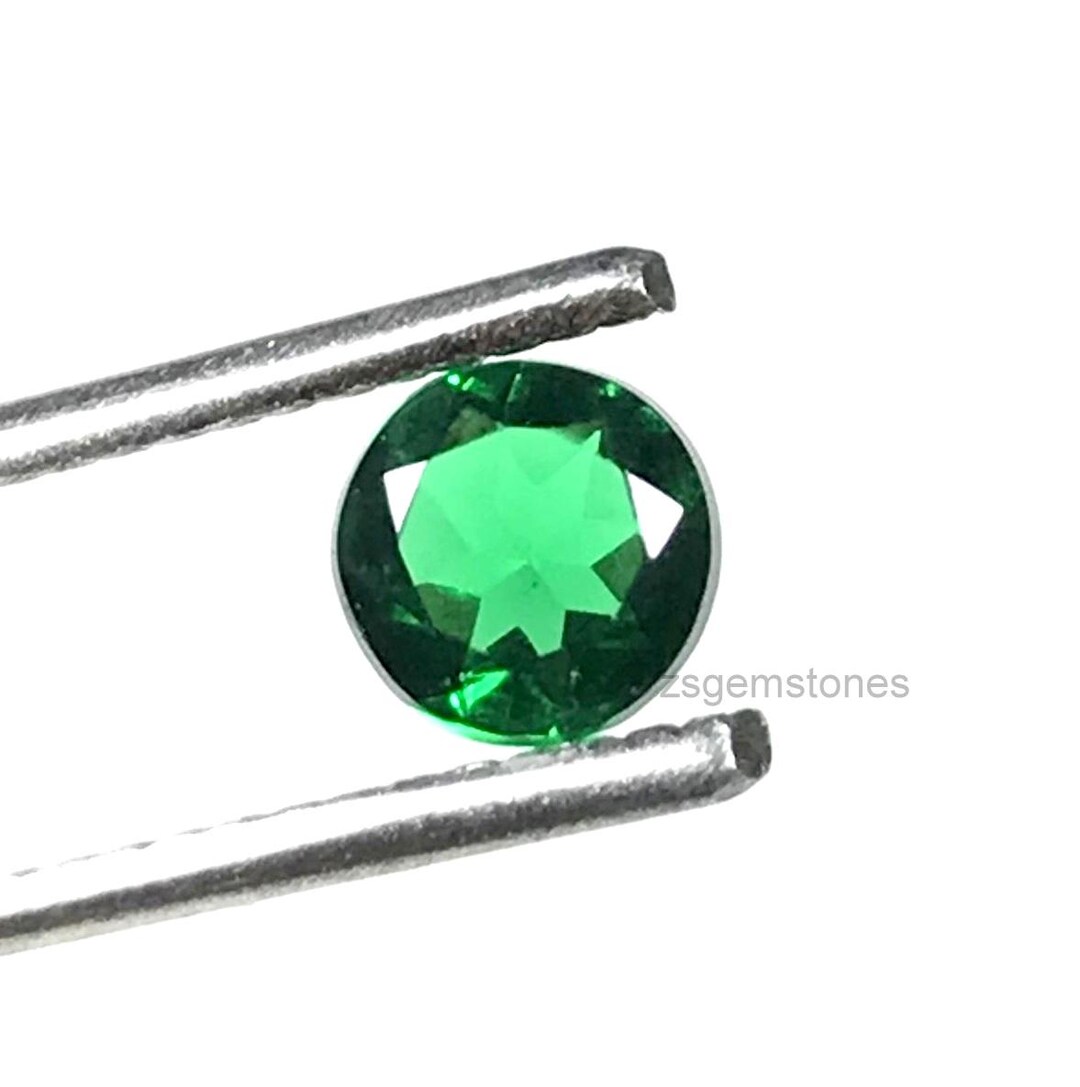 Incredible Emerald 3mm 4mm 5mm 6mm Round Faceted AAA Quality Lab Grown ...