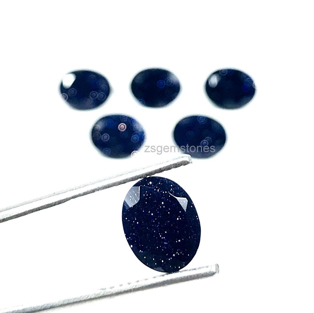 Blue Sandstone 6x8 Mm 7x9 Mm 8x10 Mm Oval Shape Faceted AAA Quality ...