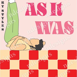 Harry Styles Wall Art, as It Was Poster, Digital Download Print, Harrys ...