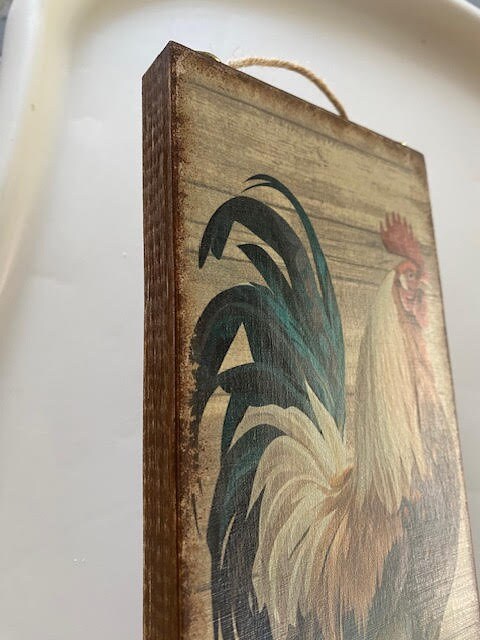 Rustic Rooster Sign, Rooster Plaque, Farmhouse Rooster, Rooster Decor ...
