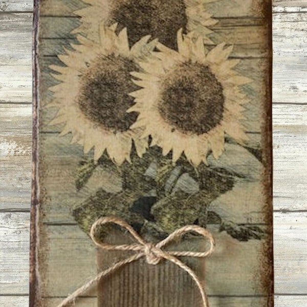 Primitive Sunflower - Etsy