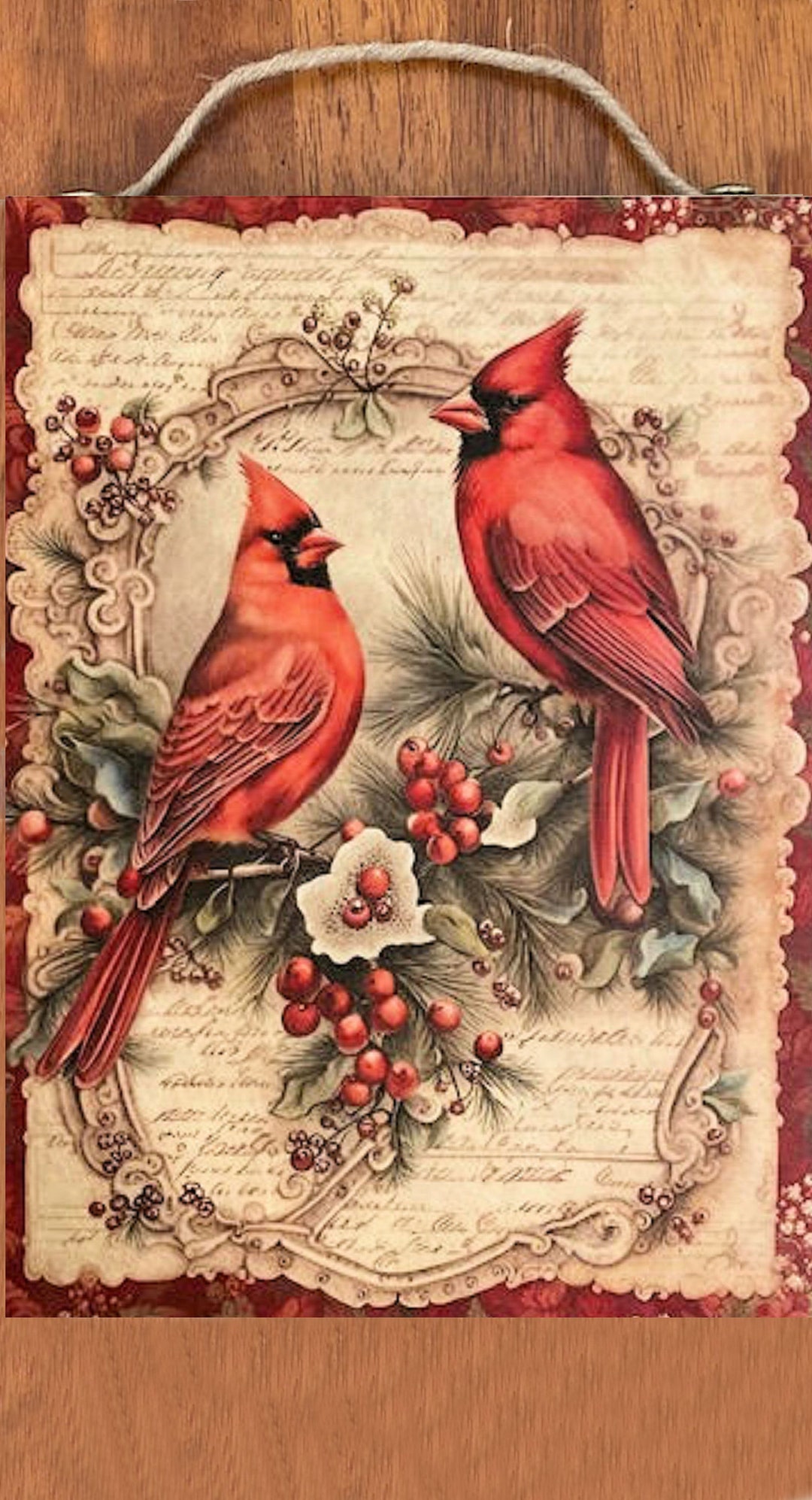 Rustic Cardinal Sign, Christmas Cardinals, Primitive Sign, Home Decor ...