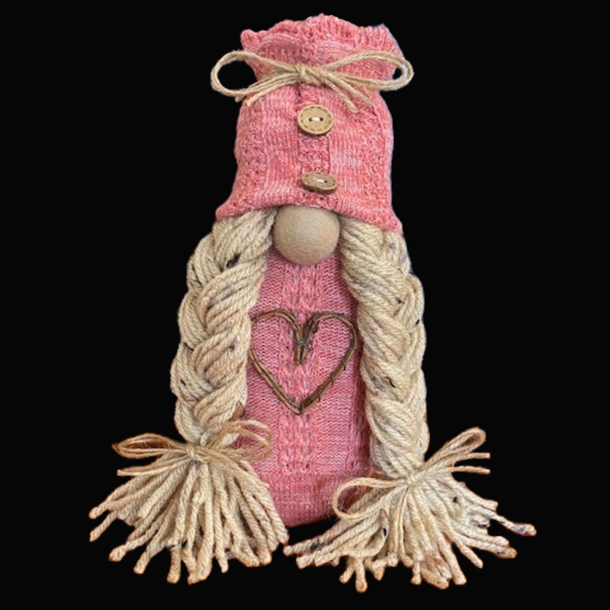 Farmhouse Gnome, Gnome With Braids, Girl Gnome, Heart Gnome, Tier Tray ...