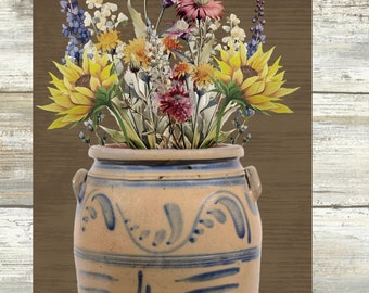 Antique Stoneware Mixing Bowl Farmhouse Decor Primitive Pottery - Etsy