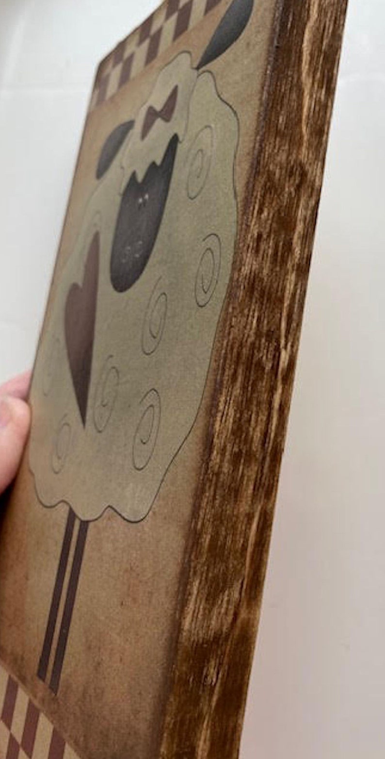 Primitive Sheep Plaque Sheep Sign Rustic Wood Plaque - Etsy