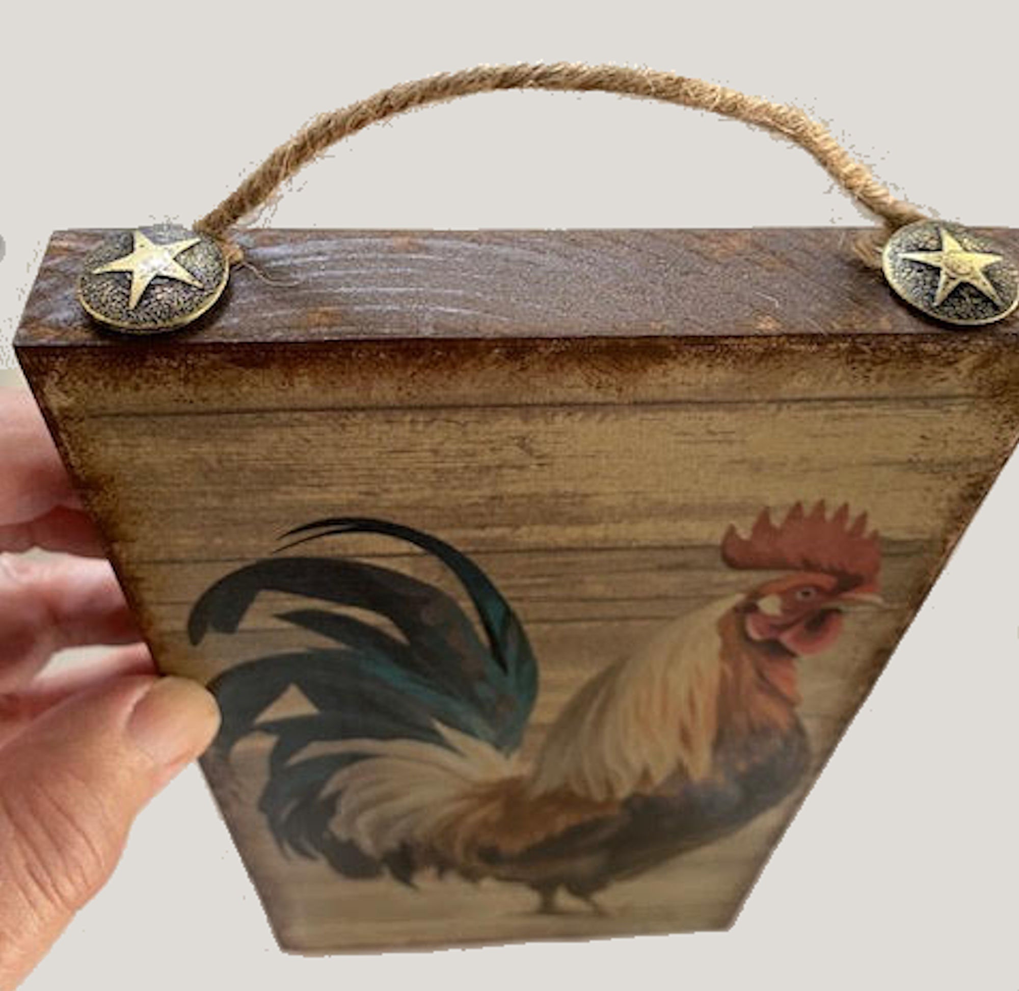 Rustic Rooster Sign, Rooster Plaque, Farmhouse Rooster, Rooster Decor ...