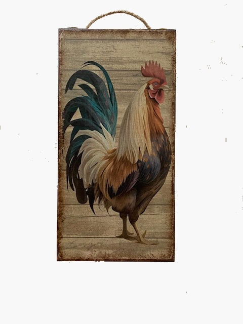 Rustic Rooster Sign, Rooster Plaque, Farmhouse Rooster, Rooster Decor ...