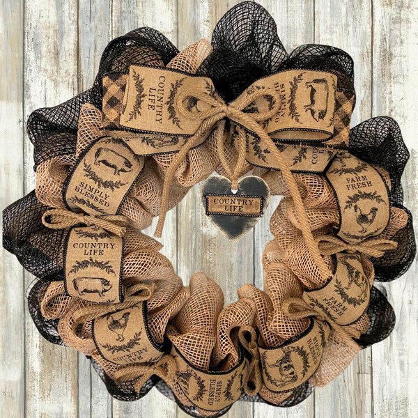 Primitive Wreath - Etsy