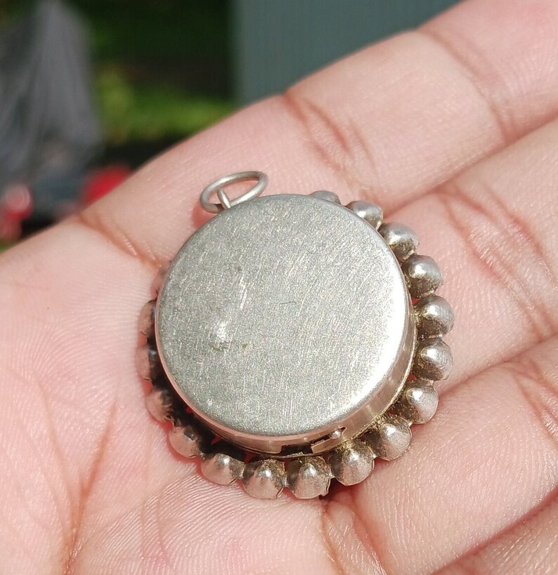 19th C. French Reliquary 800 Silver Red Paste St. Stephenie Relic Wax ...