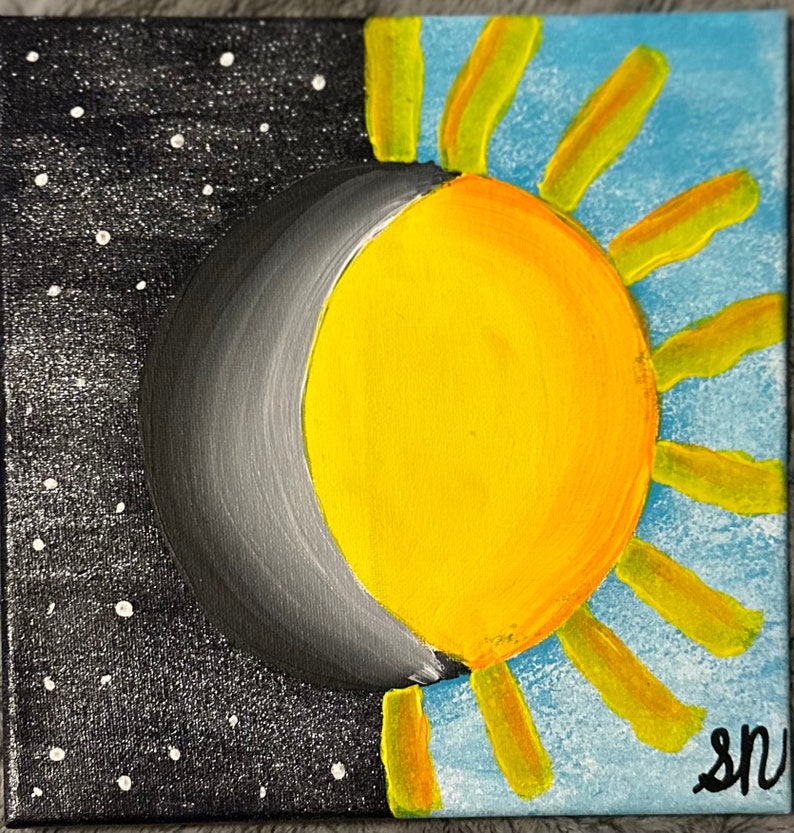 Sun and Moon Painting - Etsy