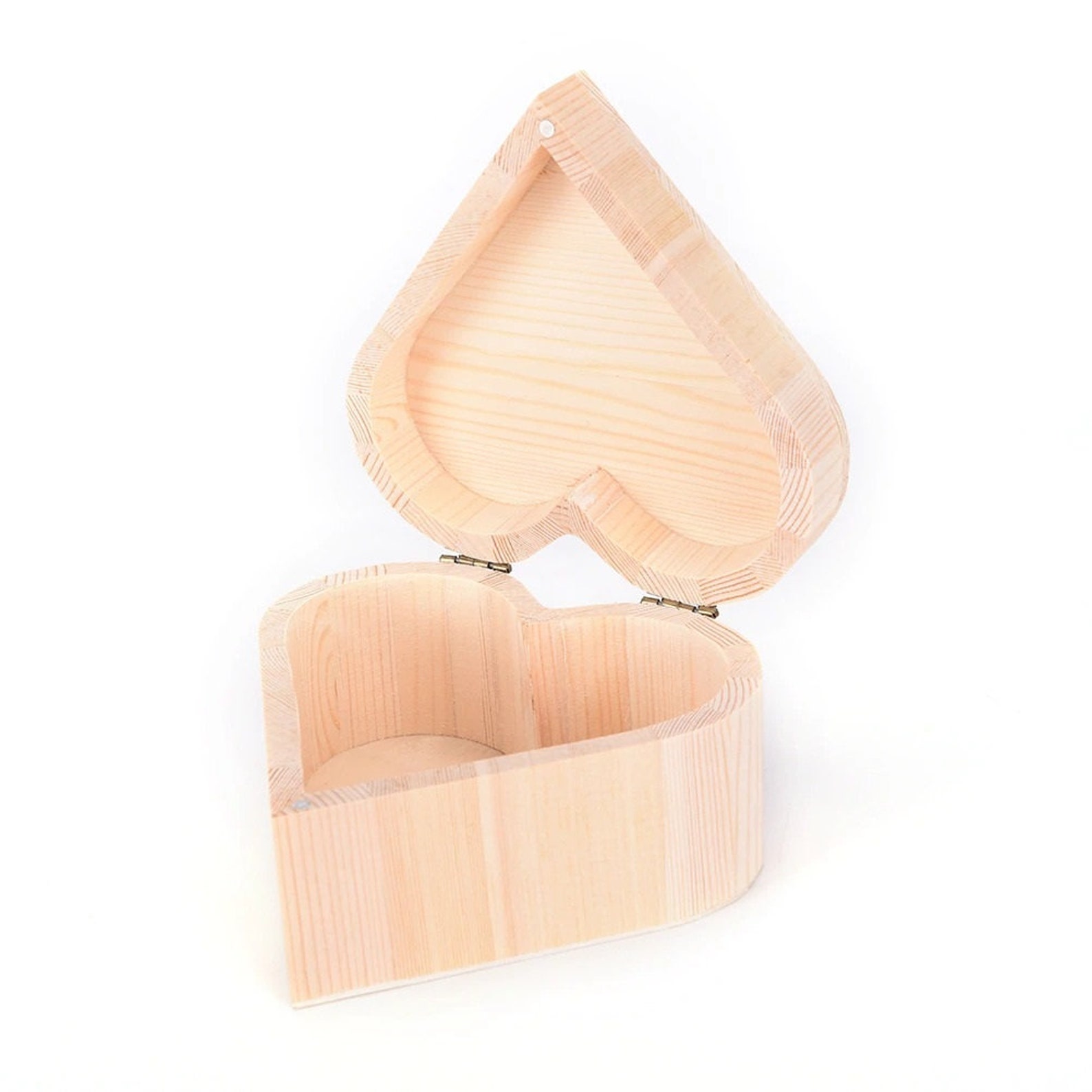 1Pc Heart Shape Wood Box Portable Storage Boxes Jewelry Box | Etsy