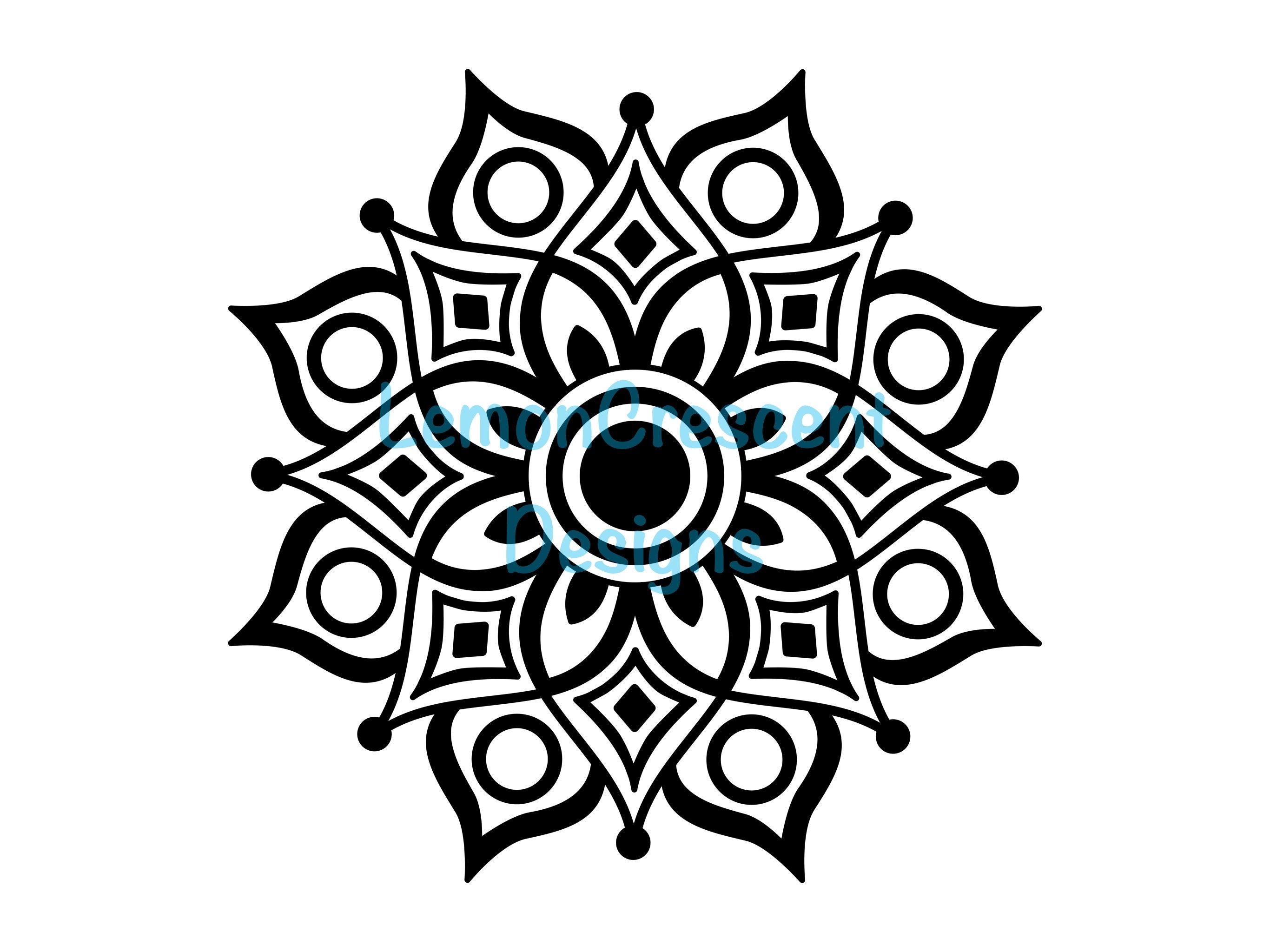 Mandala Clipart Beautiful Mandala Clipart Geometric Clipart Mandala ...