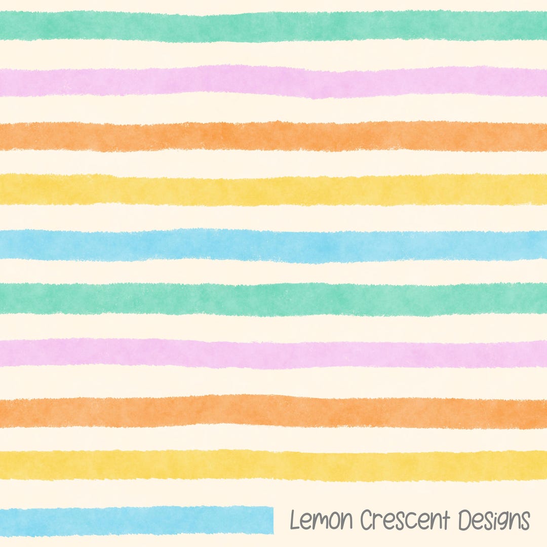Pastel Stripes Easter Pattern Colourful Rainbow Seamless Spring ...