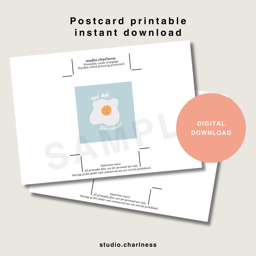 You Are "eggcellent" Square Printable Card | Digital & Printable ...