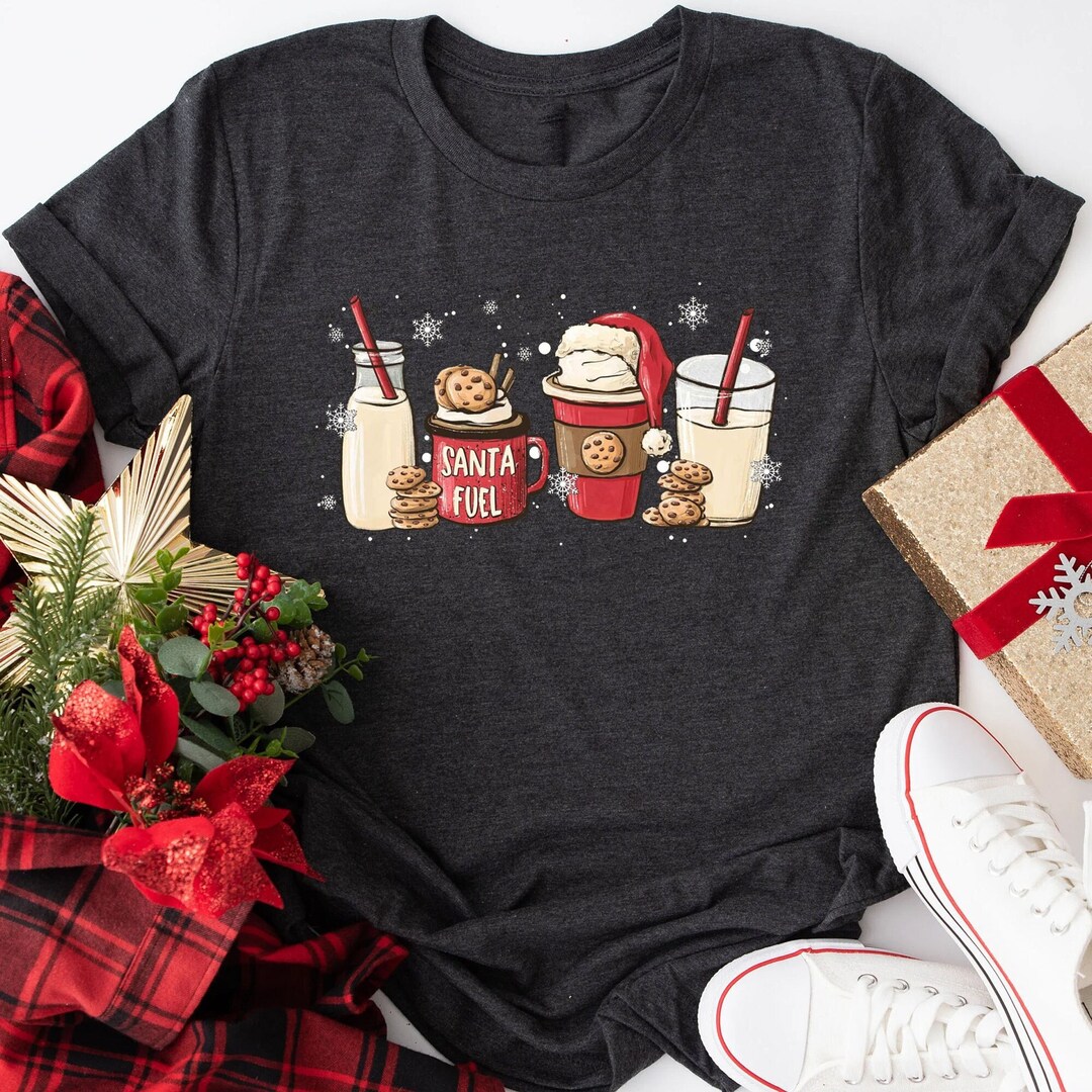 Santa Fuel Sweatshirt Christmas Milk and Cookies Christmas - Etsy