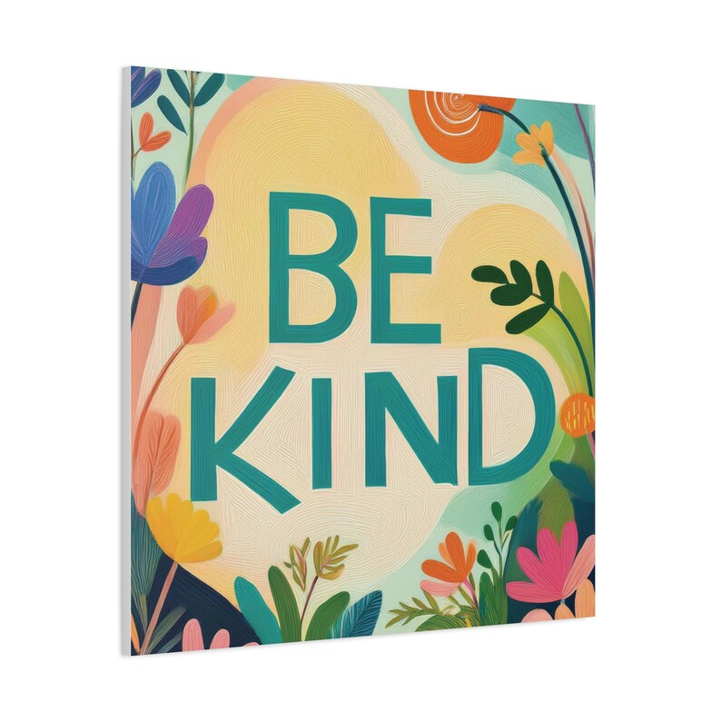 Be Kind Classroom Rules, Manners Sign, School Artwork, Be Kind Canvas ...